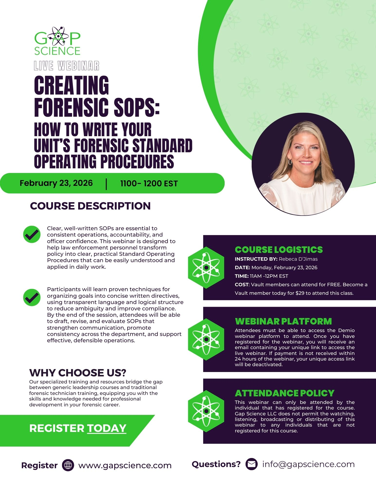 Creating Forensic SOPs: How to Write Your Unit’s Forensic Standard ...